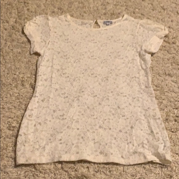 Express | Tops | 325express Cream Lace Overlay Tee | Poshmark